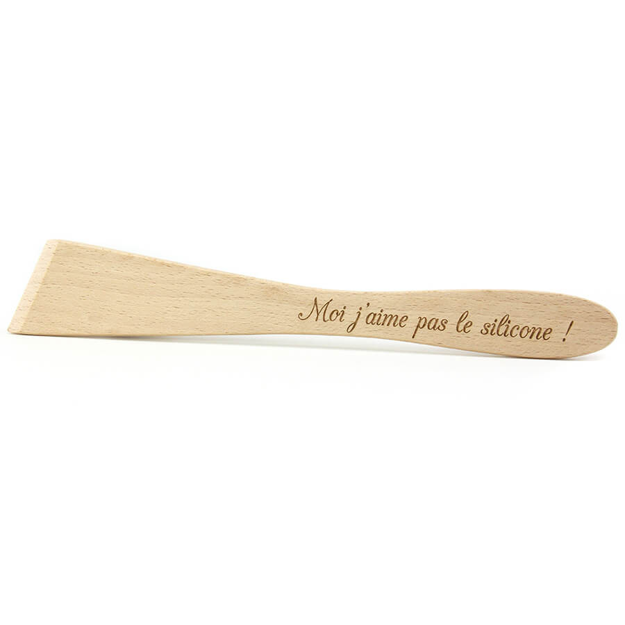 Spatule en bois biseautée personnalisée